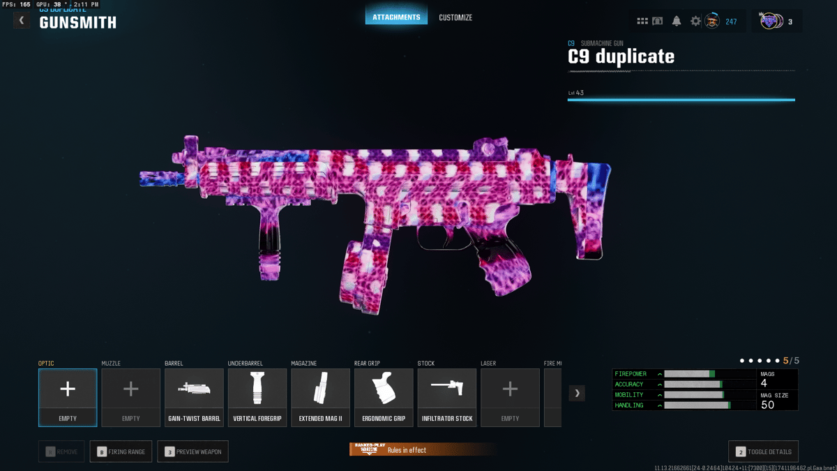 xzoz Call of Duty: Warzone C9 Build - wzranked