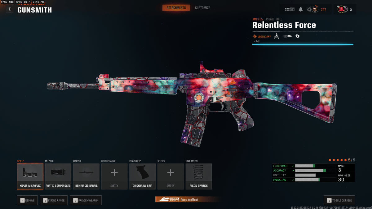 xzoz Call of Duty: Black Ops 6 AMES 85 Build - wzranked