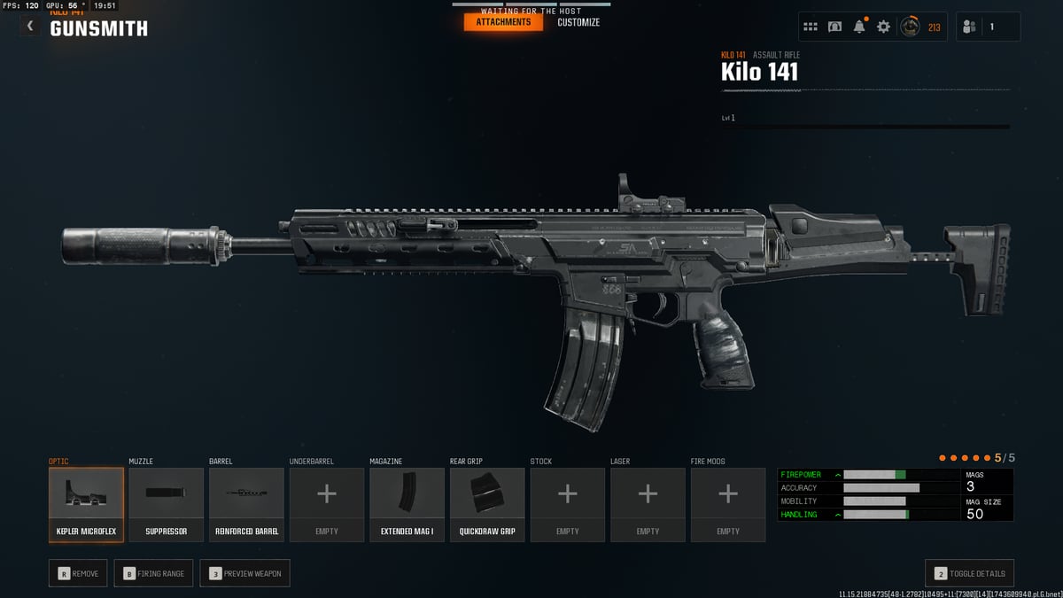 onetwoDom Call of Duty: Black Ops 6 Kilo 141 Build - wzranked